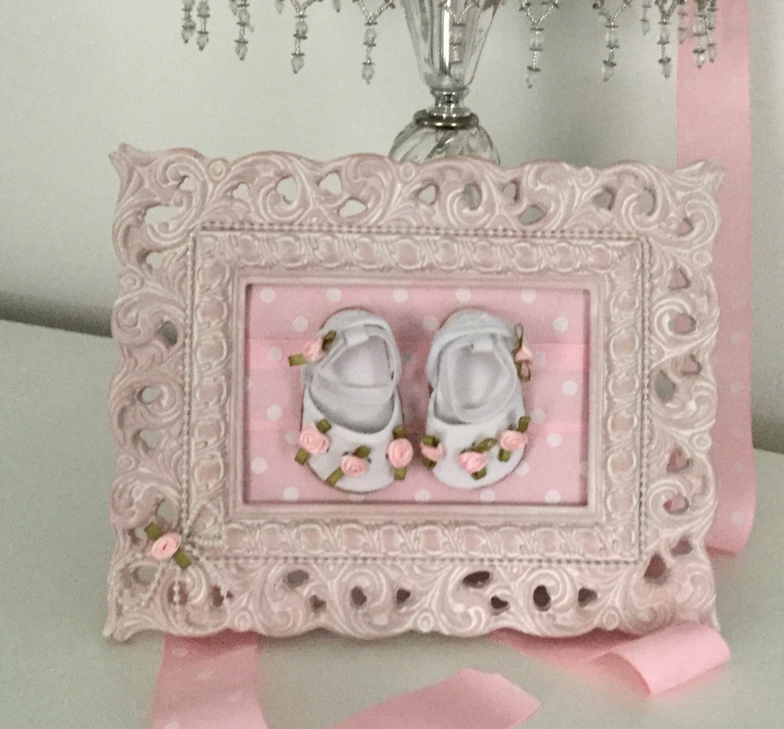 Nursery 3D Art Decor. Baby Girl Pink Ornate Frame. Baby Girl - Etsy