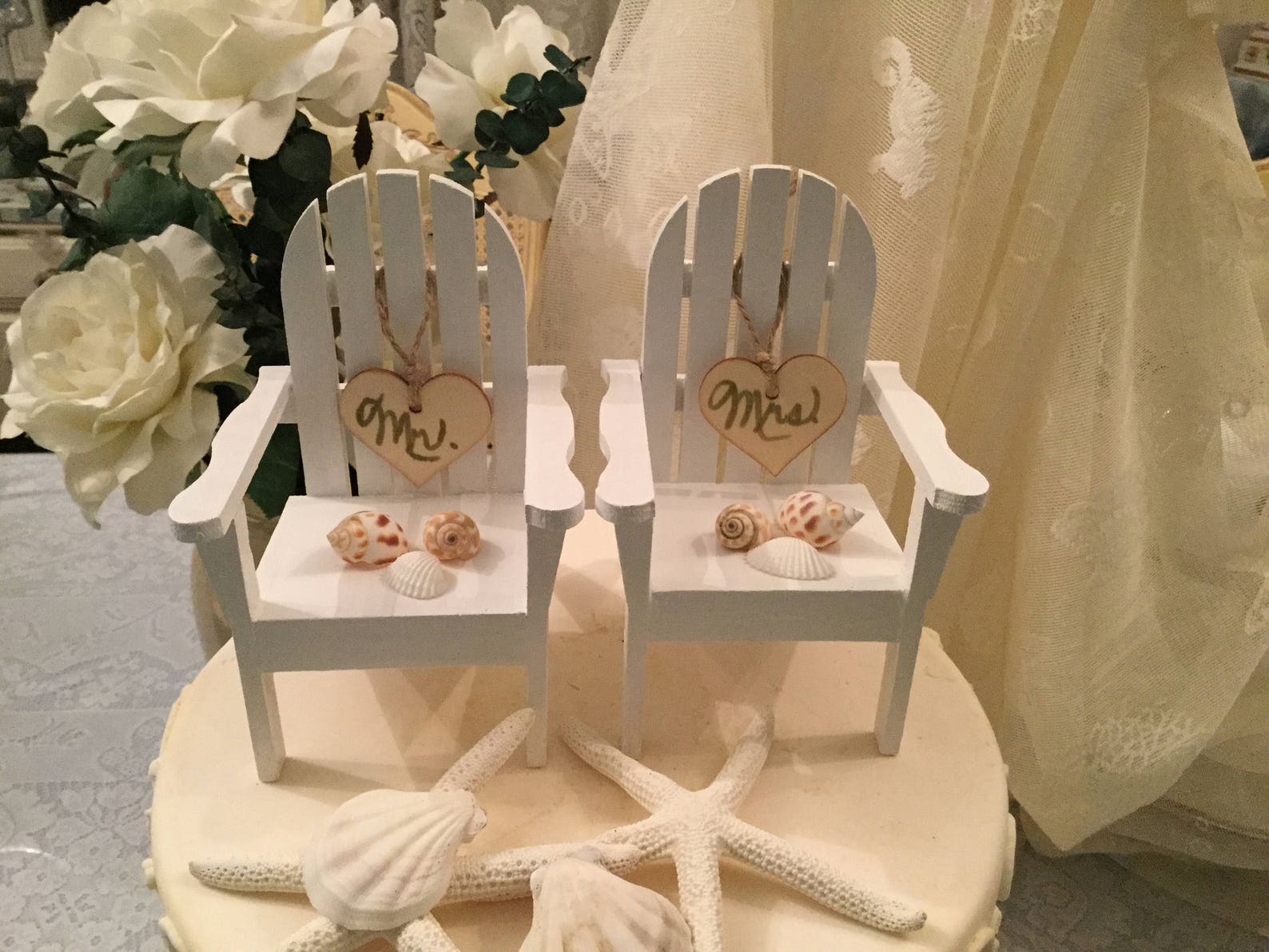 Beach Wedding Cake Topper Rustic Beach Cake Topper Wooden - Etsy