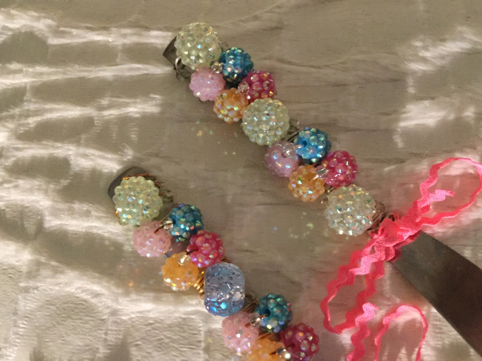 Pastel Jeweled Serving Knife & Fork Set Summer Serving - Etsy