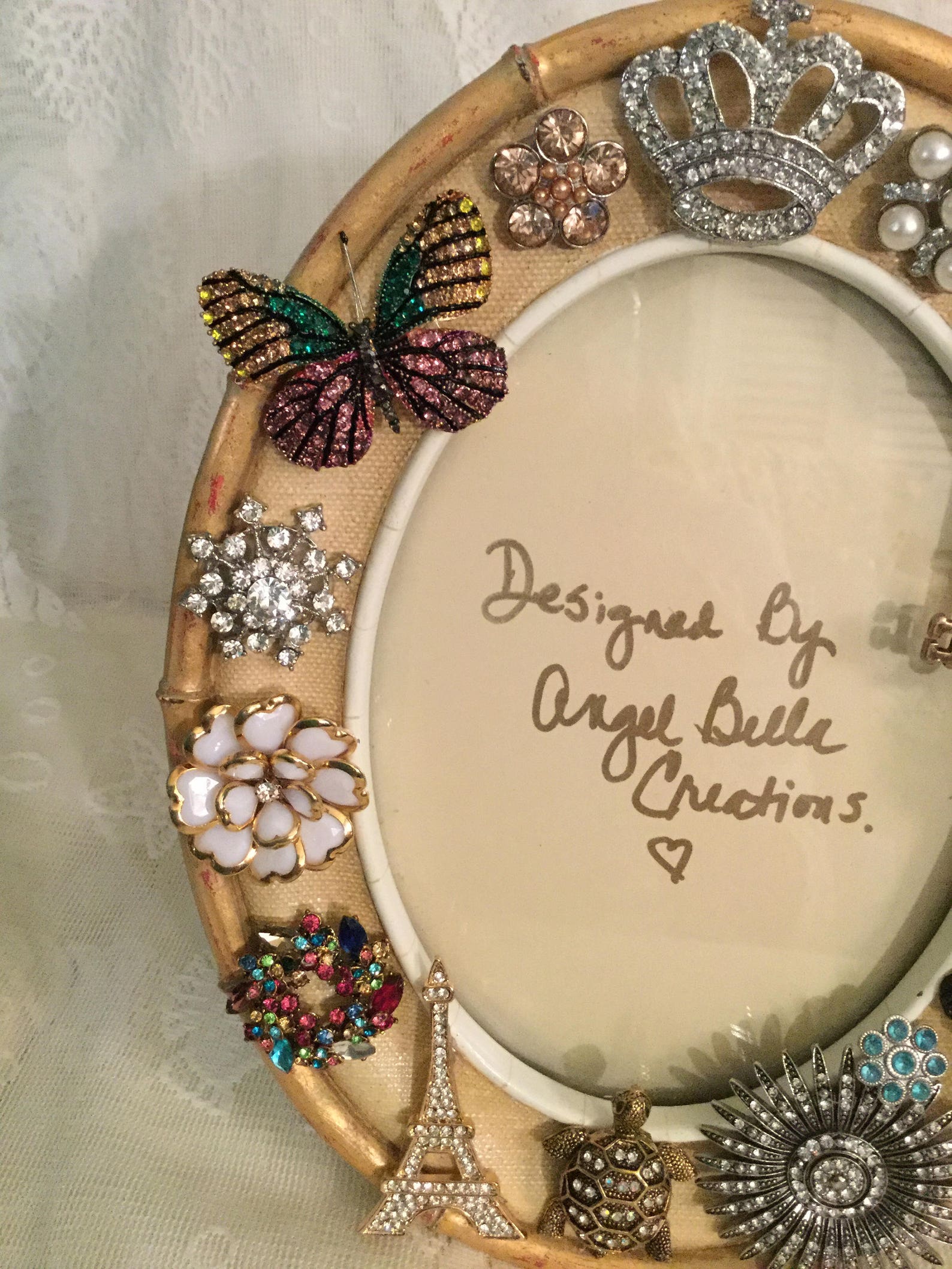 Vintage Jewelry Art Picture Frame Jeweled Picture Frame - Etsy