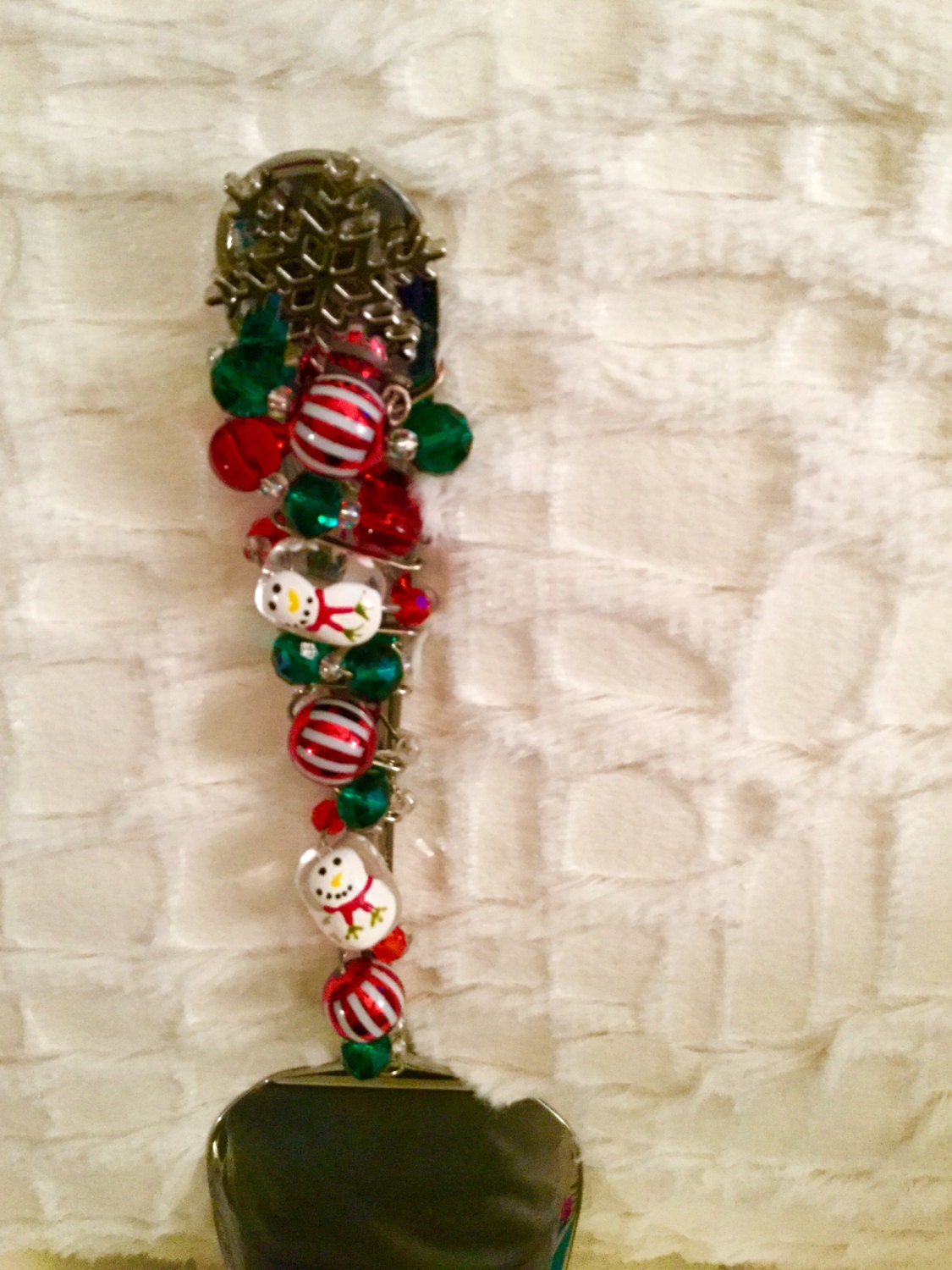 Christmas Holiday Embellished Jeweled Cake Pie Server. Stainless Steel ...