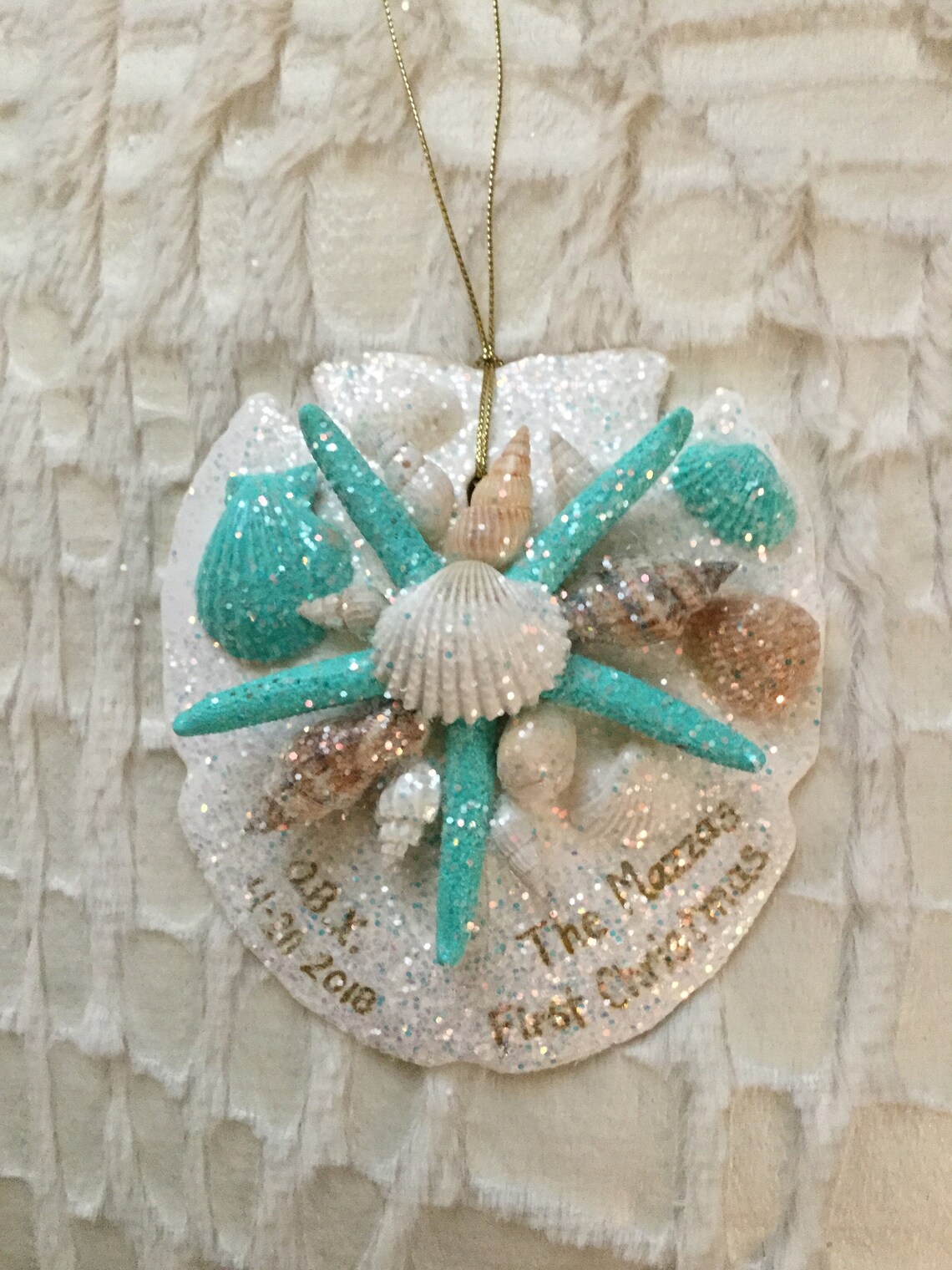 Personalized Seashell First Christmas Ornament Personalized | Etsy