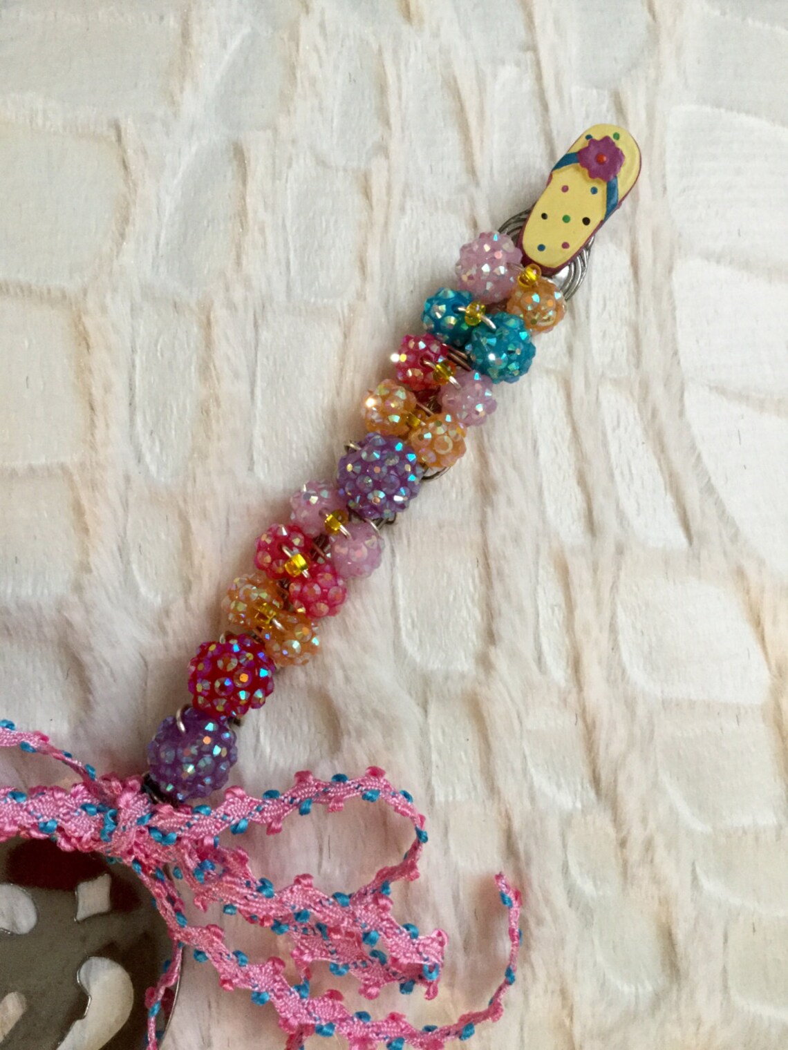 Beaded Jeweled Perforated Serving Spoon Embellised W/ Glistening Beads ...