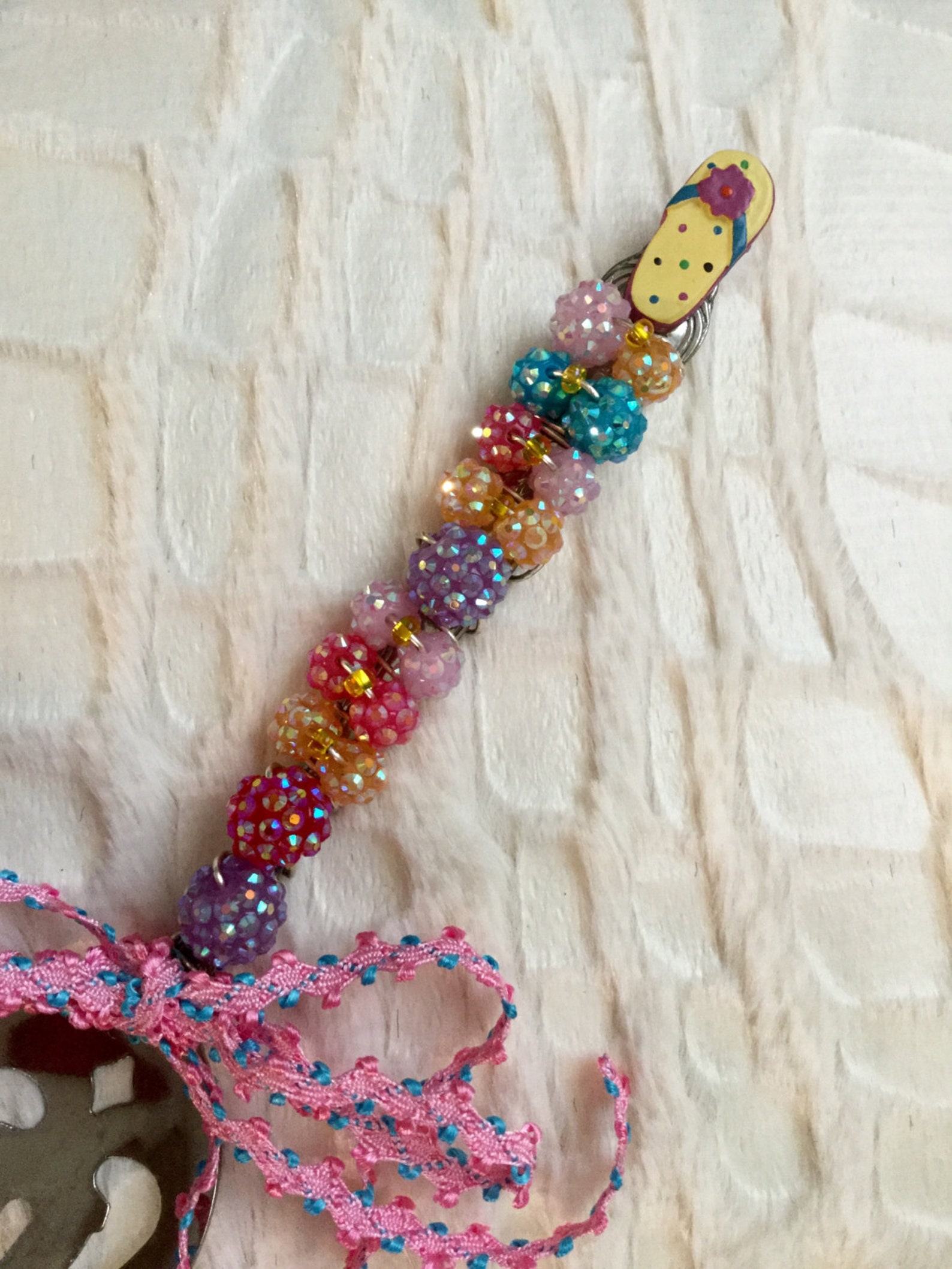 Beaded Jeweled Perforated Serving Spoon Embellised W/ Glistening Beads ...