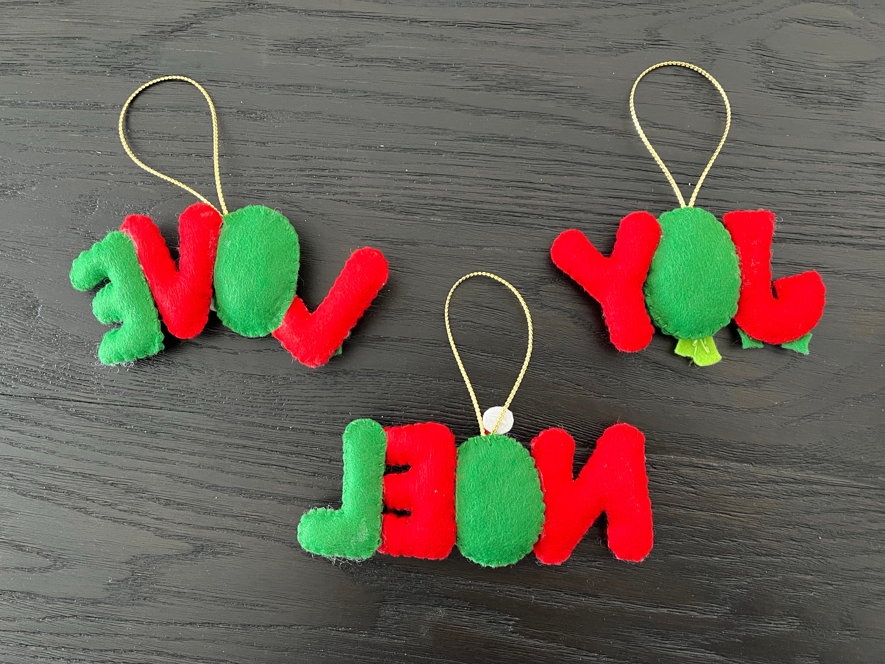 Completed Vintage Felt Holiday Ornaments - Etsy