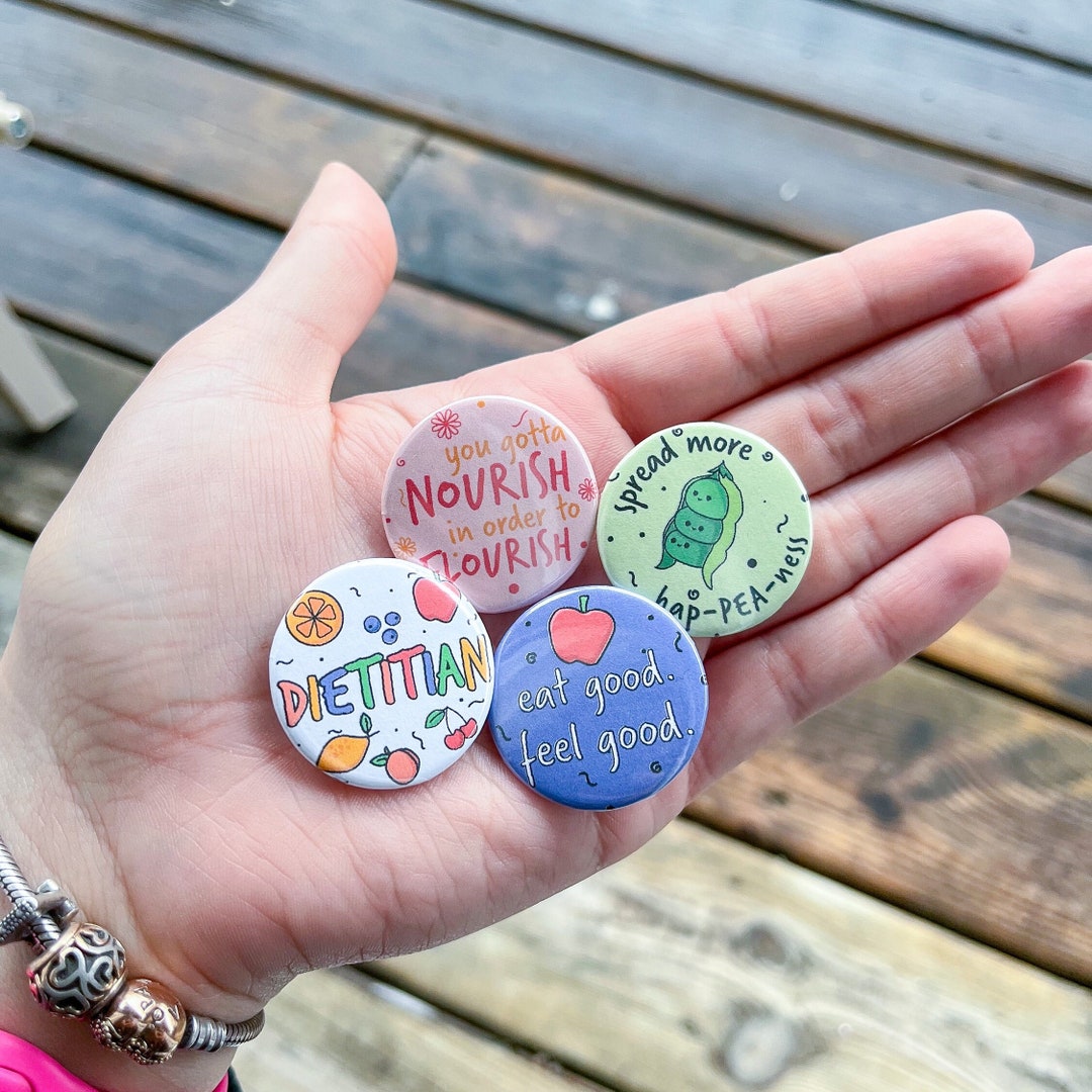 Dietitian 1.25" Badge Pins | Pinback Buttons - Etsy
