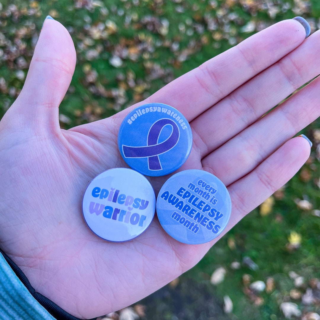 Epilepsy Awareness 1.25" Badge Pins | Epilepsy Awareness Month ...