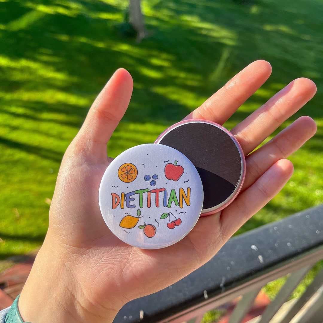 Dietitian Magnet | 2.25" Round Magnet | Nutritionist | Food & Nutrition ...