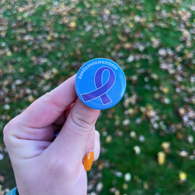 Epilepsy Awareness 1.25" Badge Pins | Epilepsy Awareness Month ...