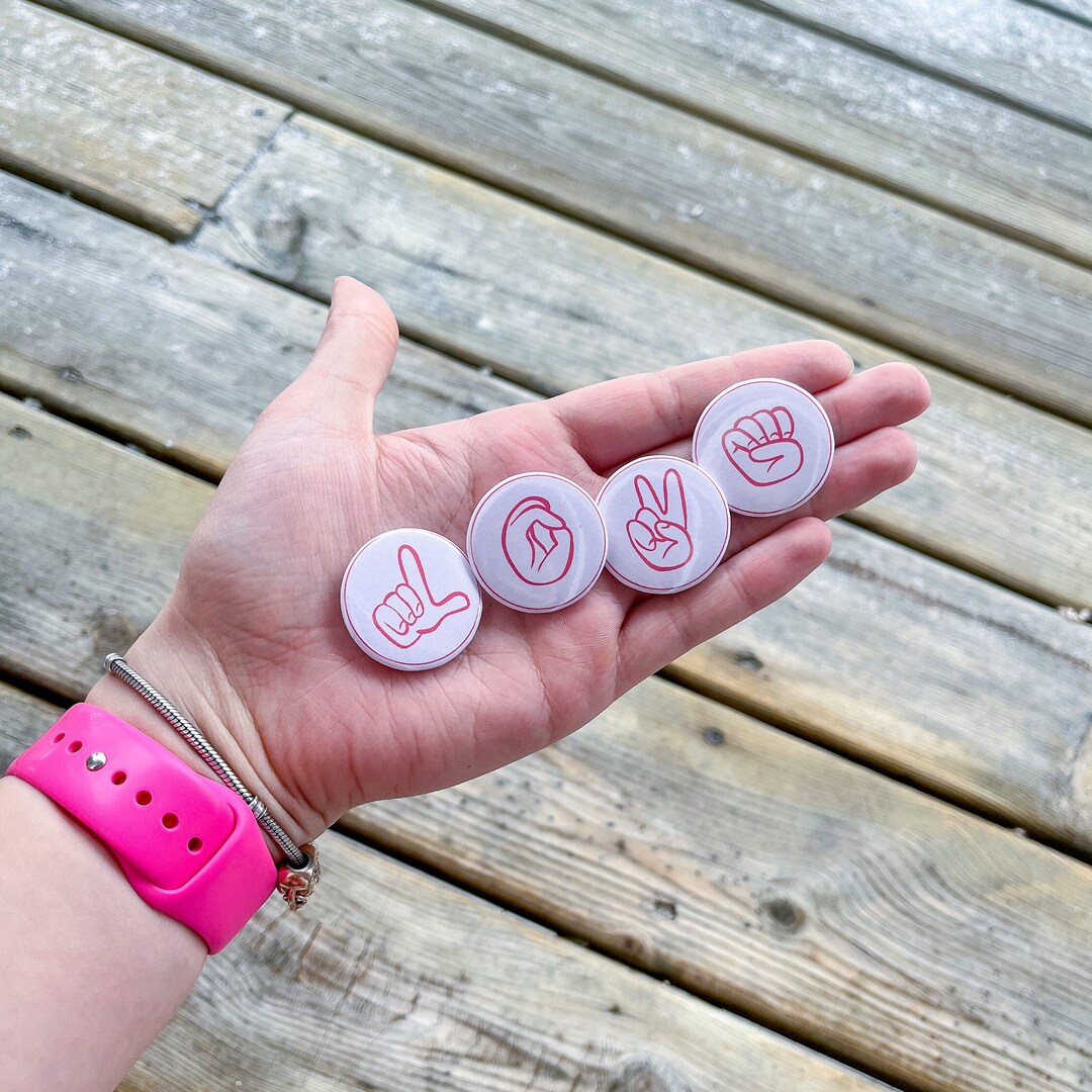 Sign Language LOVE 1.25” Badge Pins - Etsy