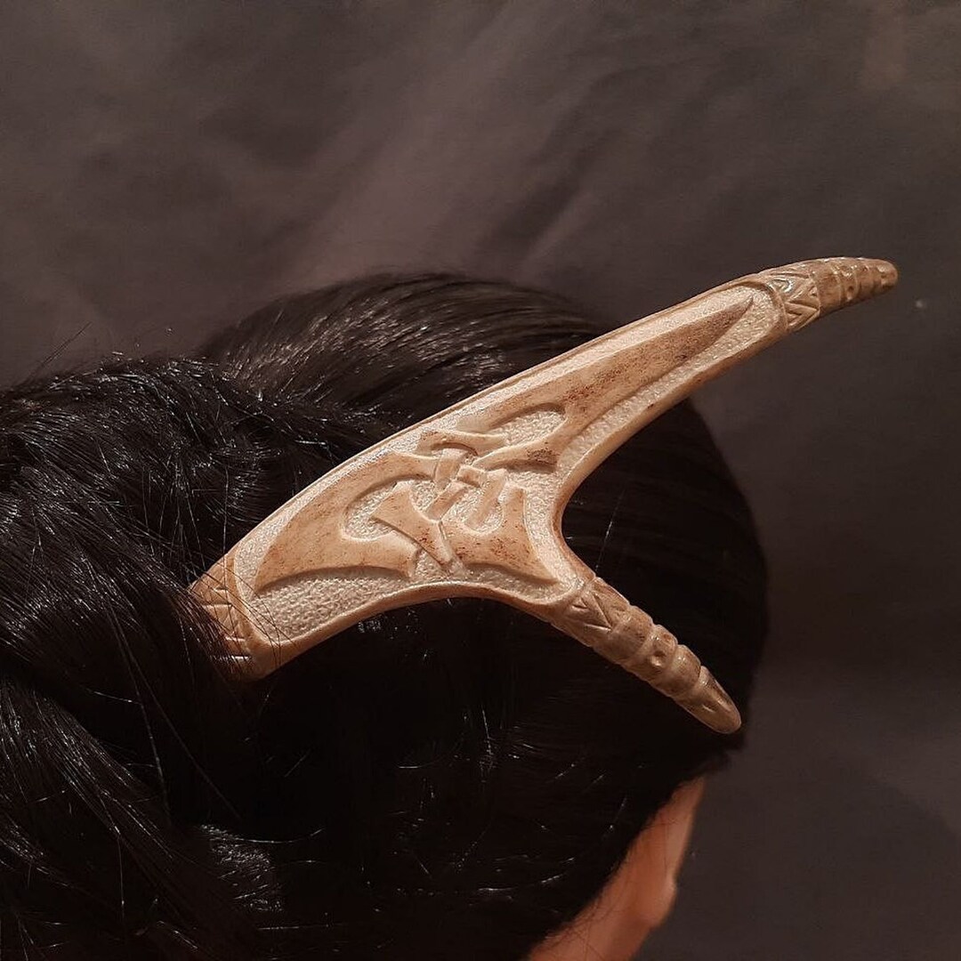 Celtic Antler Hair Fork for Women Carved Horn Hair Accessories for Long ...