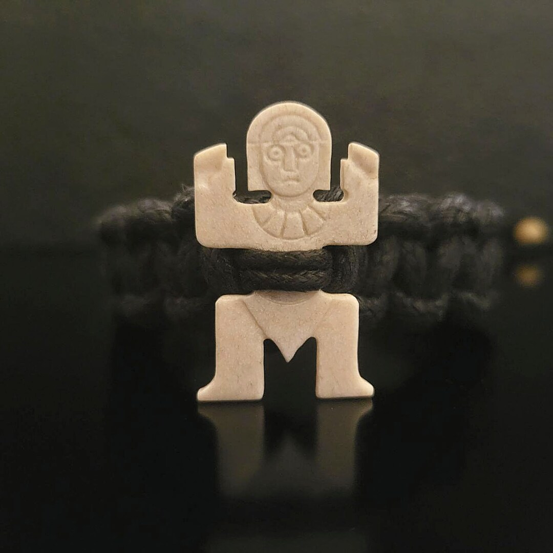 Carved Deer Antler Braclet for Men Egyptian Pharaoh - Gift for Brother ...