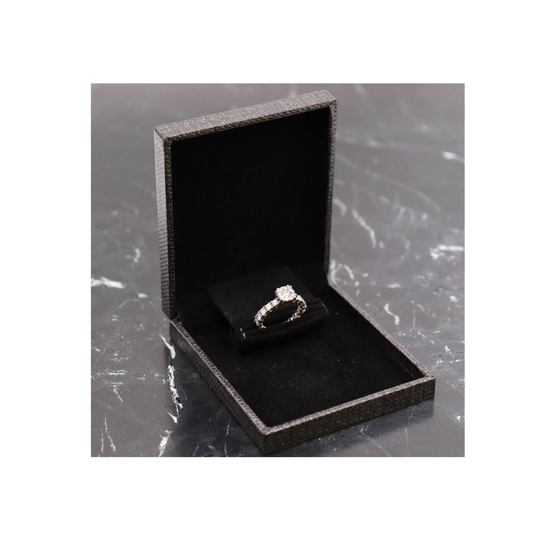 Leatherette Thin Ring Box ~ Secret Engagement Proposal Ring Box ~ Tiny ...