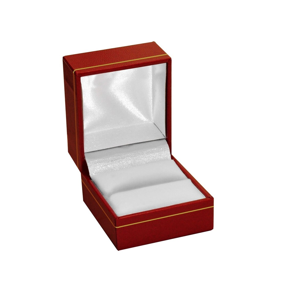 Bulk Red Leatherette, Gold Trim Jewelry Ring Box- Red Ring Box- Gift ...