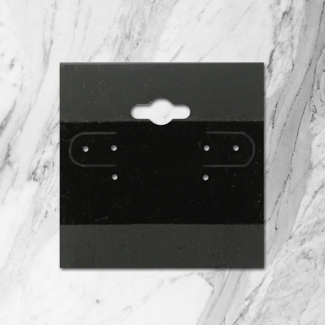 200 Pieces ~ Black, White, or Kraft Custom Printed Plastic Earring ...