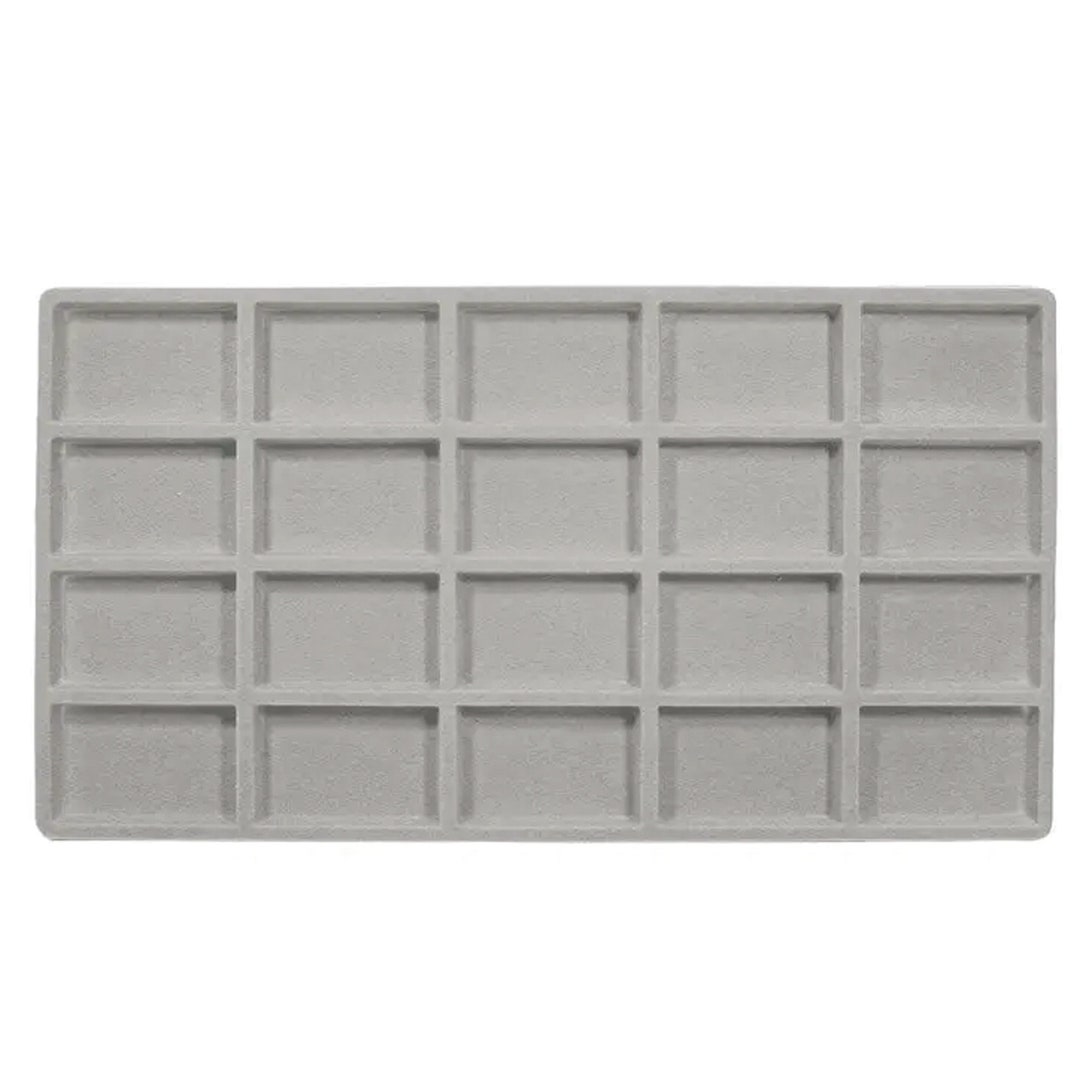 Jewelry Tray Liner-20 Compartment, Black or Grey Compartment Liner ...