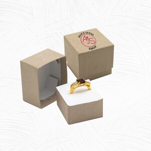 Kraft Ring Box -100 Pieces- Measures 1 3/4" X 1 3/4" X 1 5/8" Tall ...