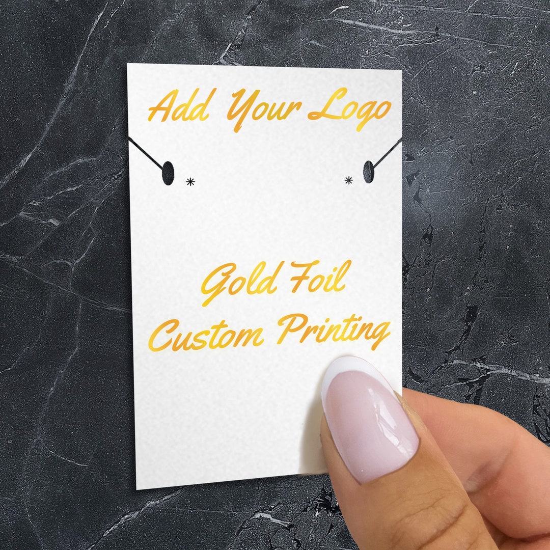 100 Pieces Gold Foil Jewelry Earring Cards Earring Display Cards Non ...