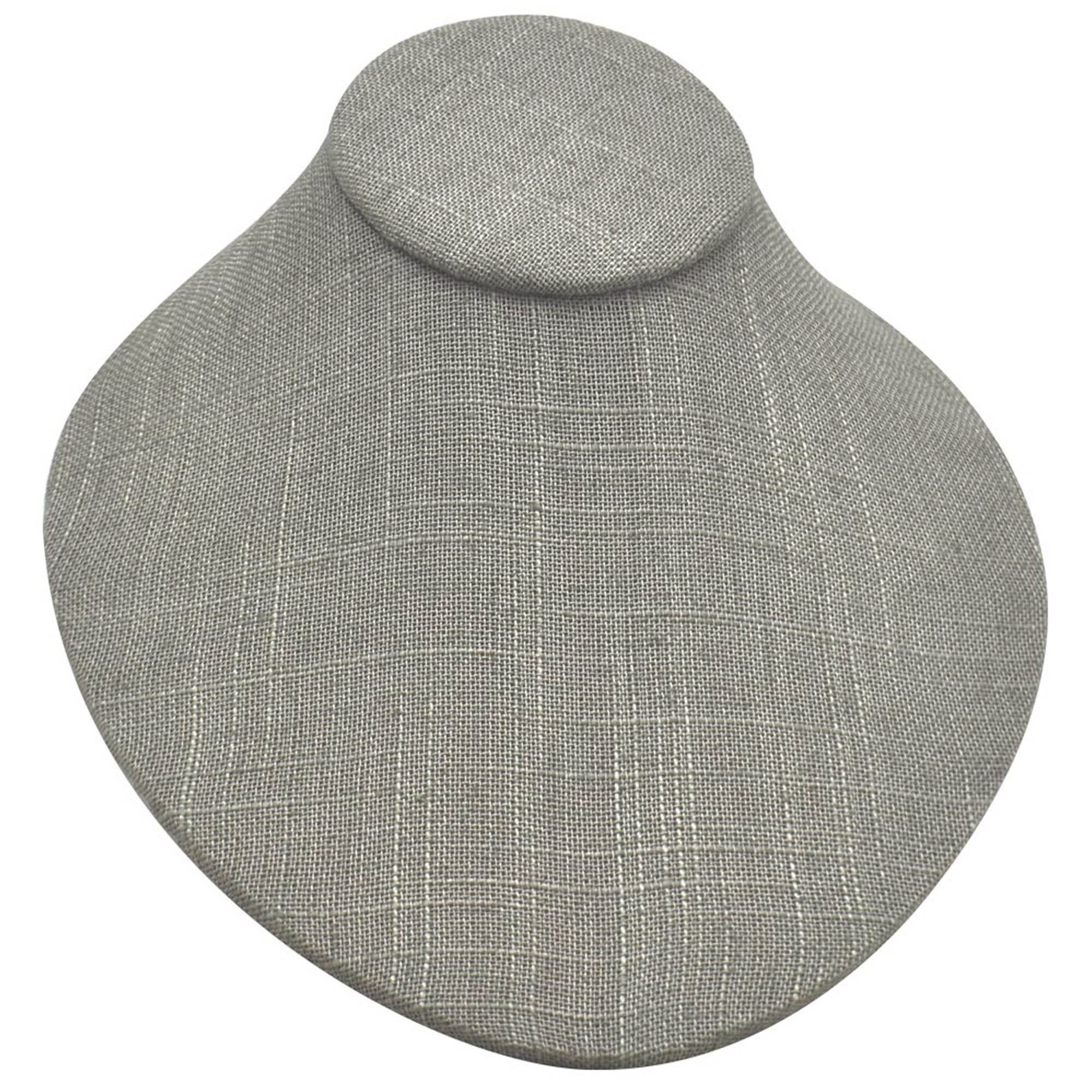 Grey Linen Bust Low Profile Jewelry Necklace Display Stand | Etsy