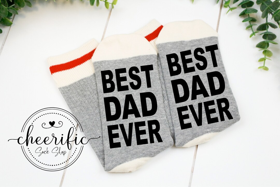 Best Dad Ever Socks Fathers Day Gift From Kids Dad Socks - Etsy