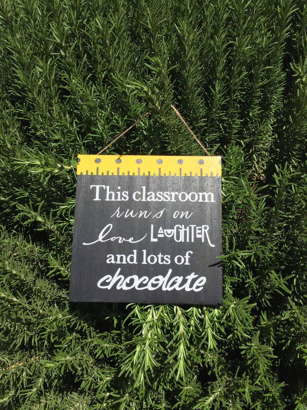 Teacher Sign- This Classroom Runs On...chocolate - Etsy