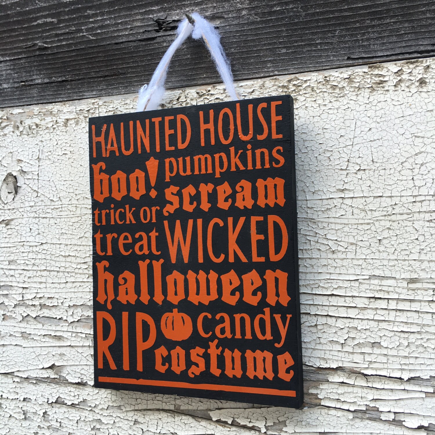 Halloween Sign- Haunted House - Etsy