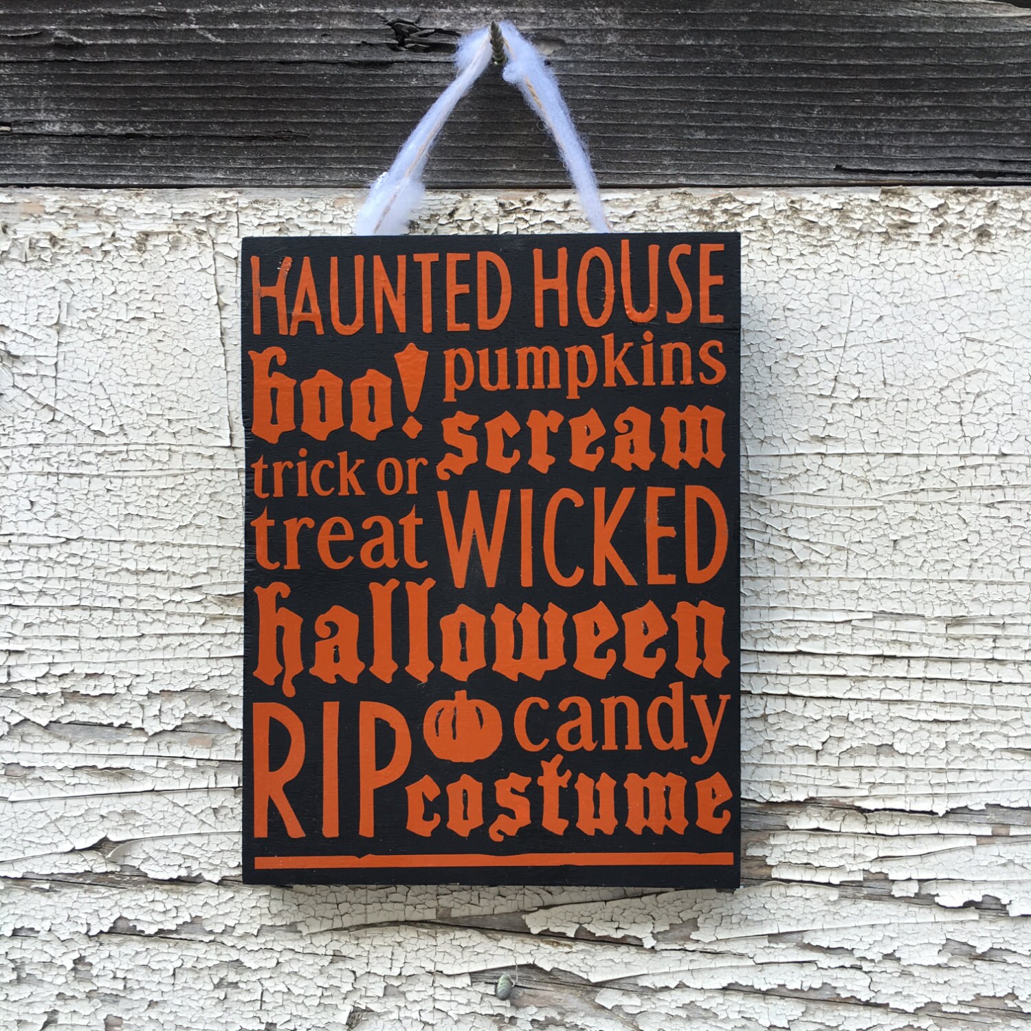 Halloween Sign Haunted House - Etsy