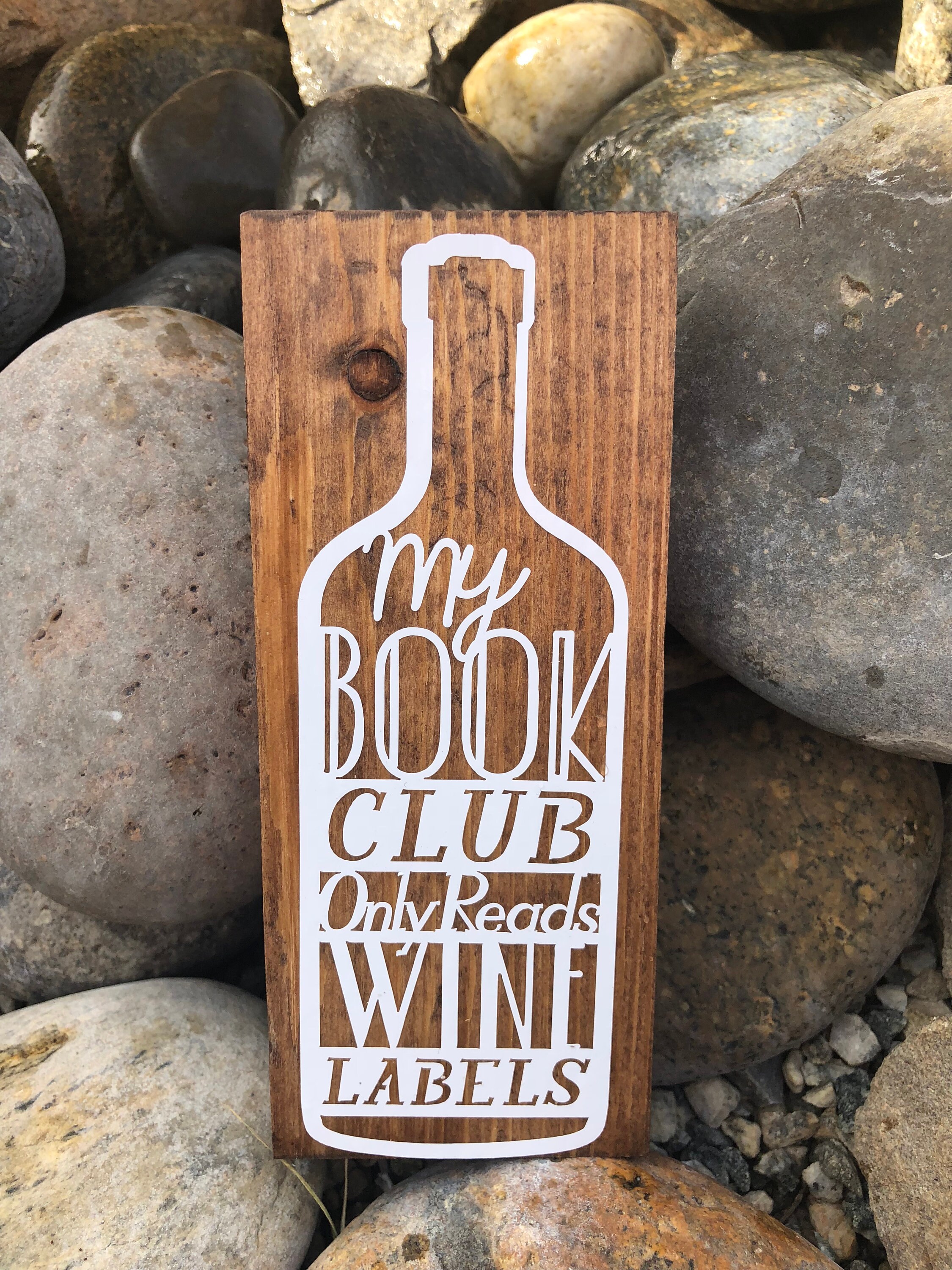 My Book Club Only Reads Wine Labels Sign - Etsy