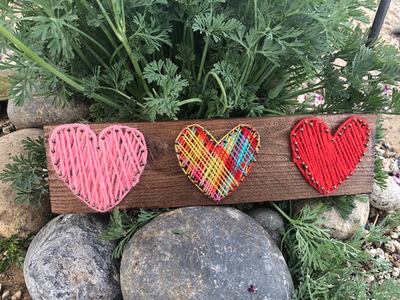 3 Heart String Art | Etsy
