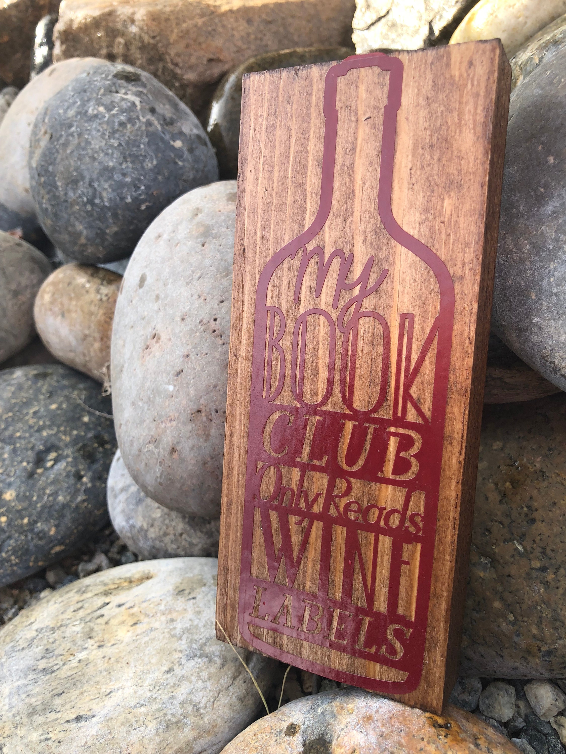 My Book Club Only Reads Wine Labels Sign - Etsy