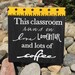 Teacher Sign- This Classroom Runs On...coffee - Etsy