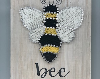 CUSTOM Bee String Art Bee Kind Wood Decor Wood Sign Custom Artwork ...