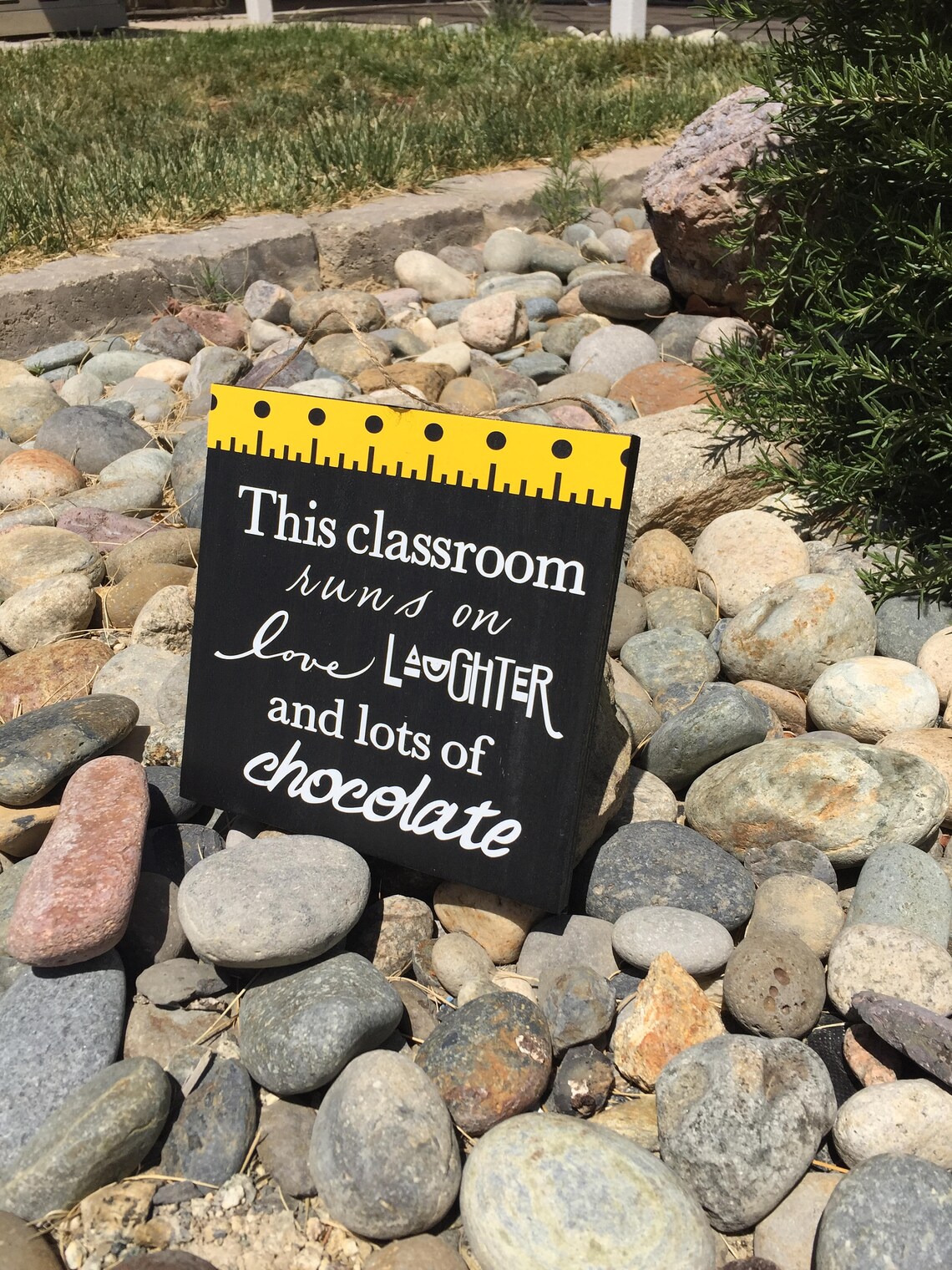 Teacher Sign- This Classroom Runs On...chocolate - Etsy