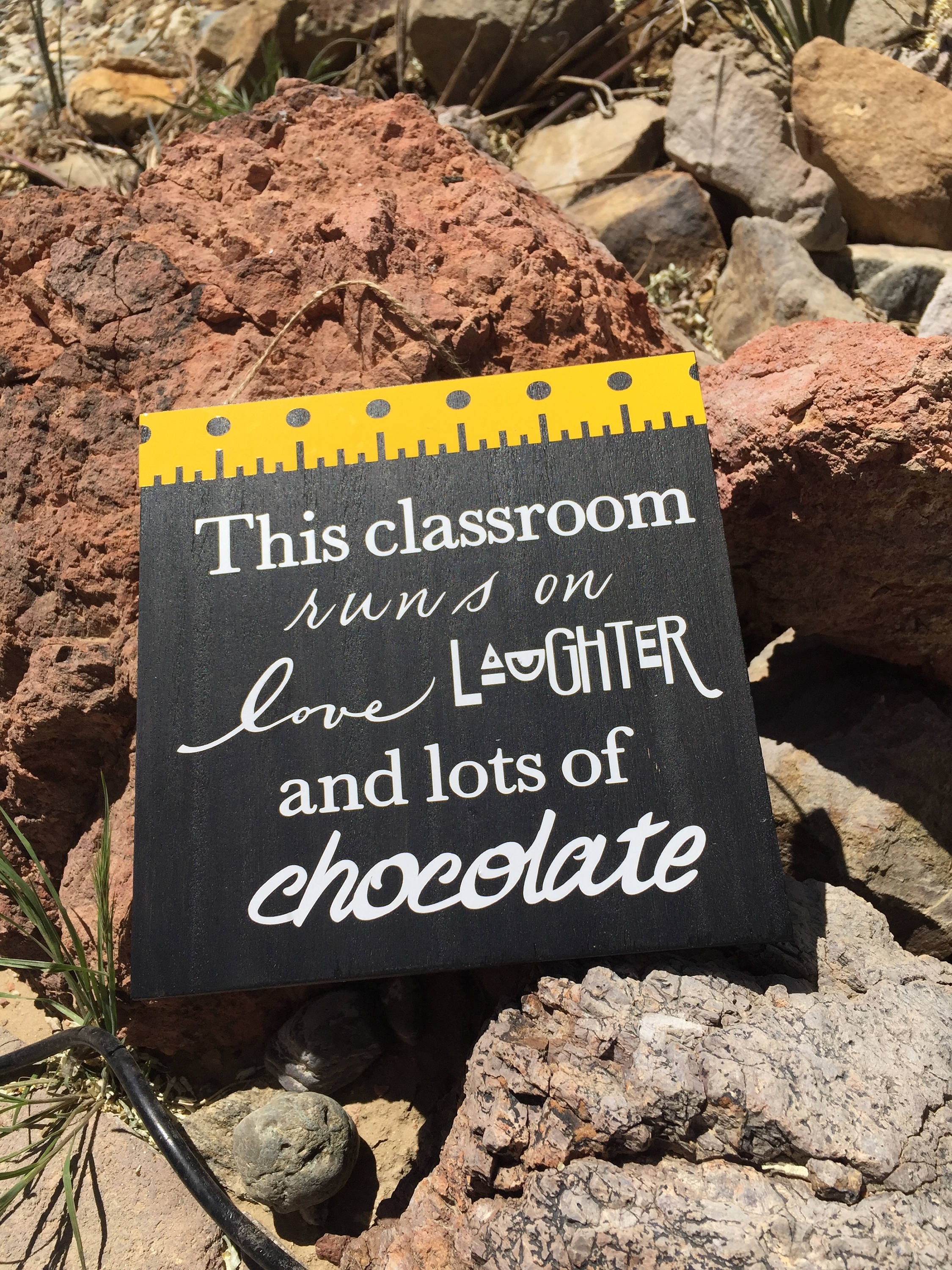 Teacher Sign- This Classroom Runs On...chocolate - Etsy