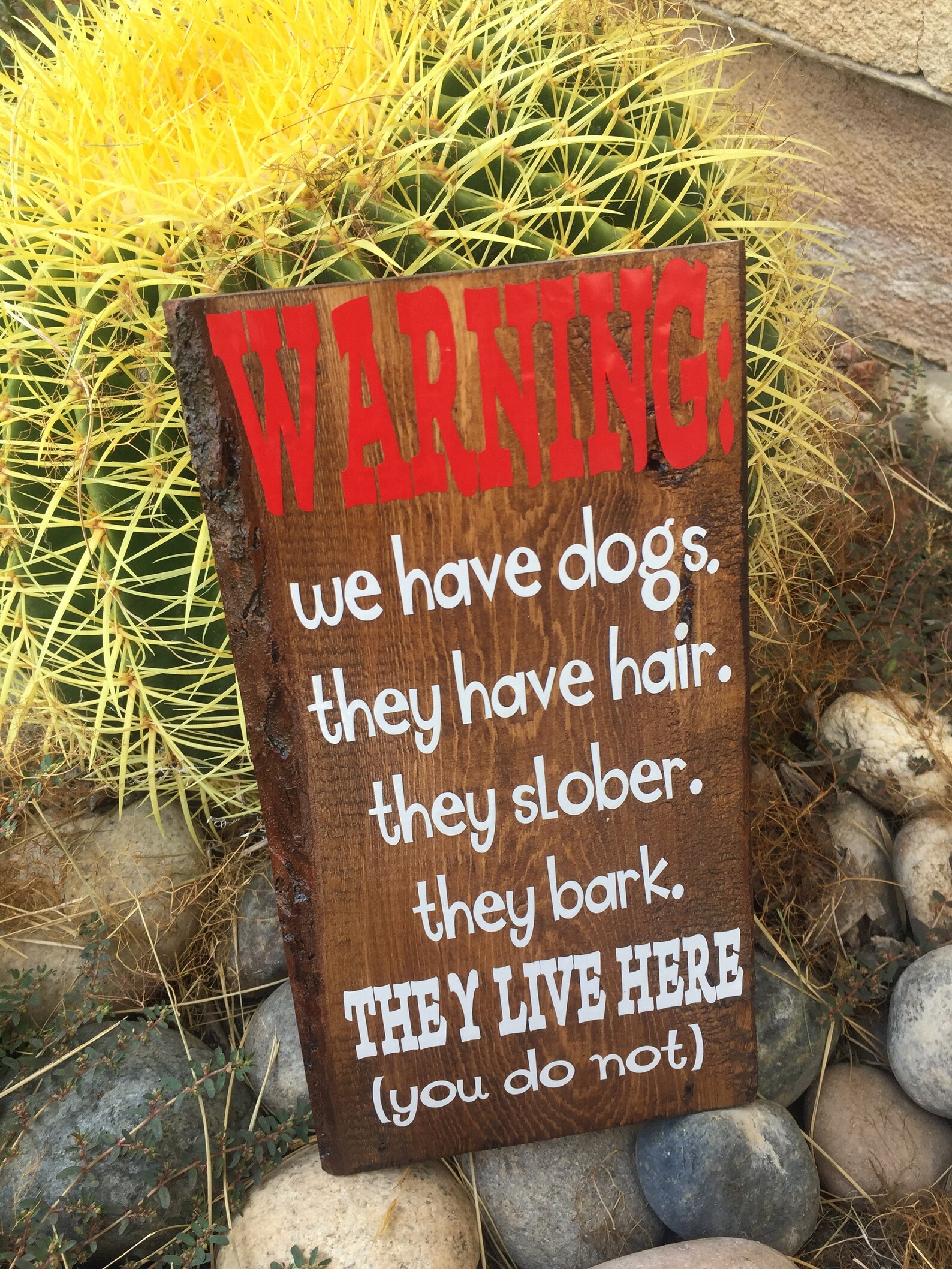 WARNING We Have Dogs - Home Sign - Etsy