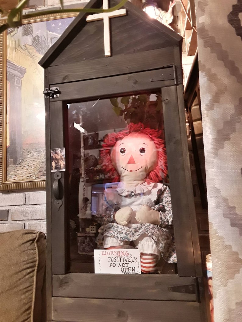 Large 42 inch Warren Museum style Annabelle Doll Cabinet. | Etsy