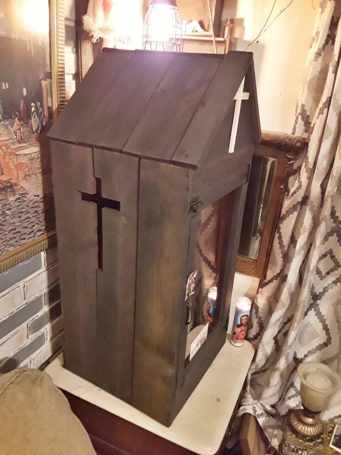 Large 42 inch Warren Museum style Annabelle Doll Cabinet. | Etsy