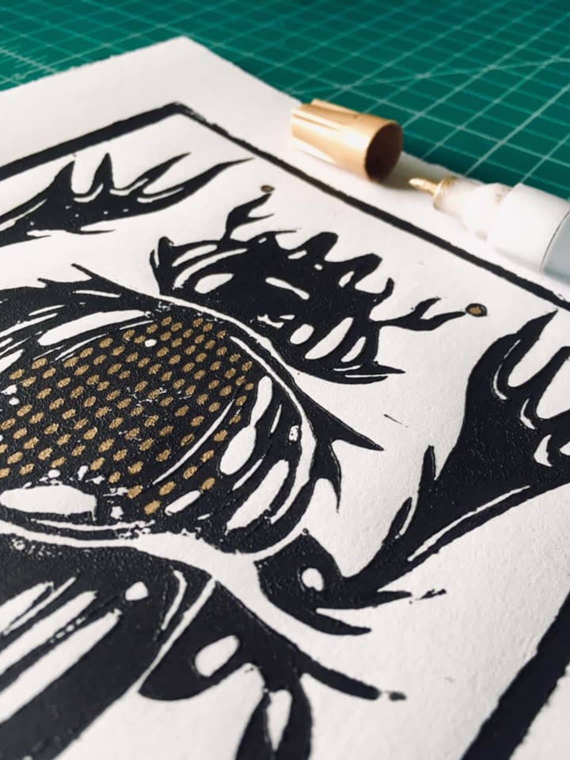 Linocut Print Scarab Beetle Insect Entomology Bugs - Etsy