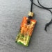 Murano Glass Irish Colours Irish Flag Rectangular Pendant Necklace ...
