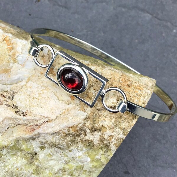 Garnet Bangle - Etsy