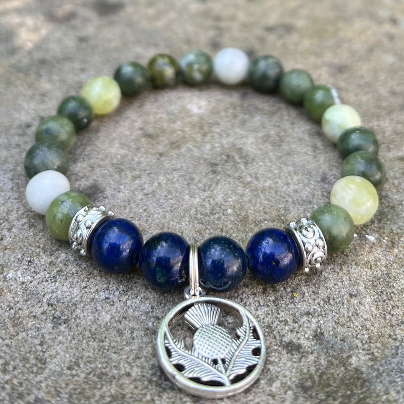 Thistle Silver Bangle - Etsy UK