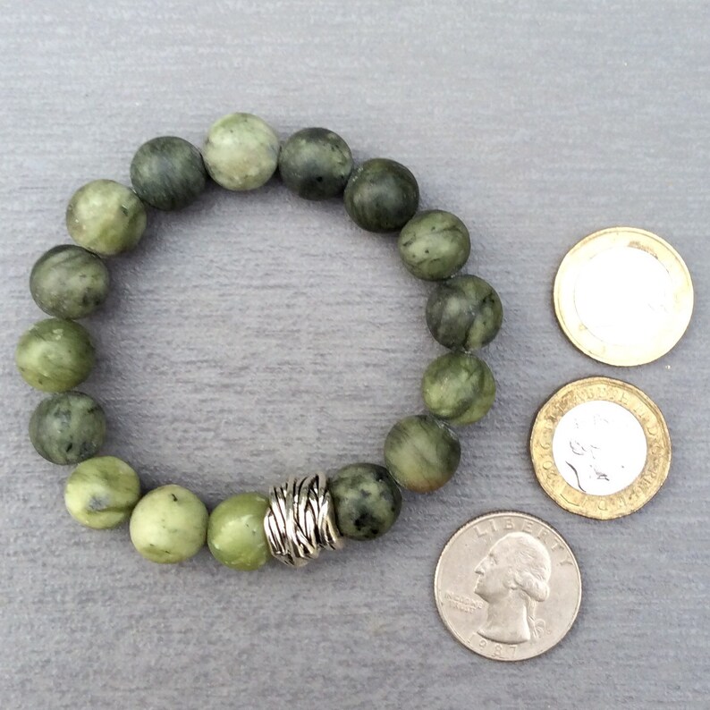 Connemara Marble Chunky Bead Bracelet. Celtic Gemstone Irish | Etsy