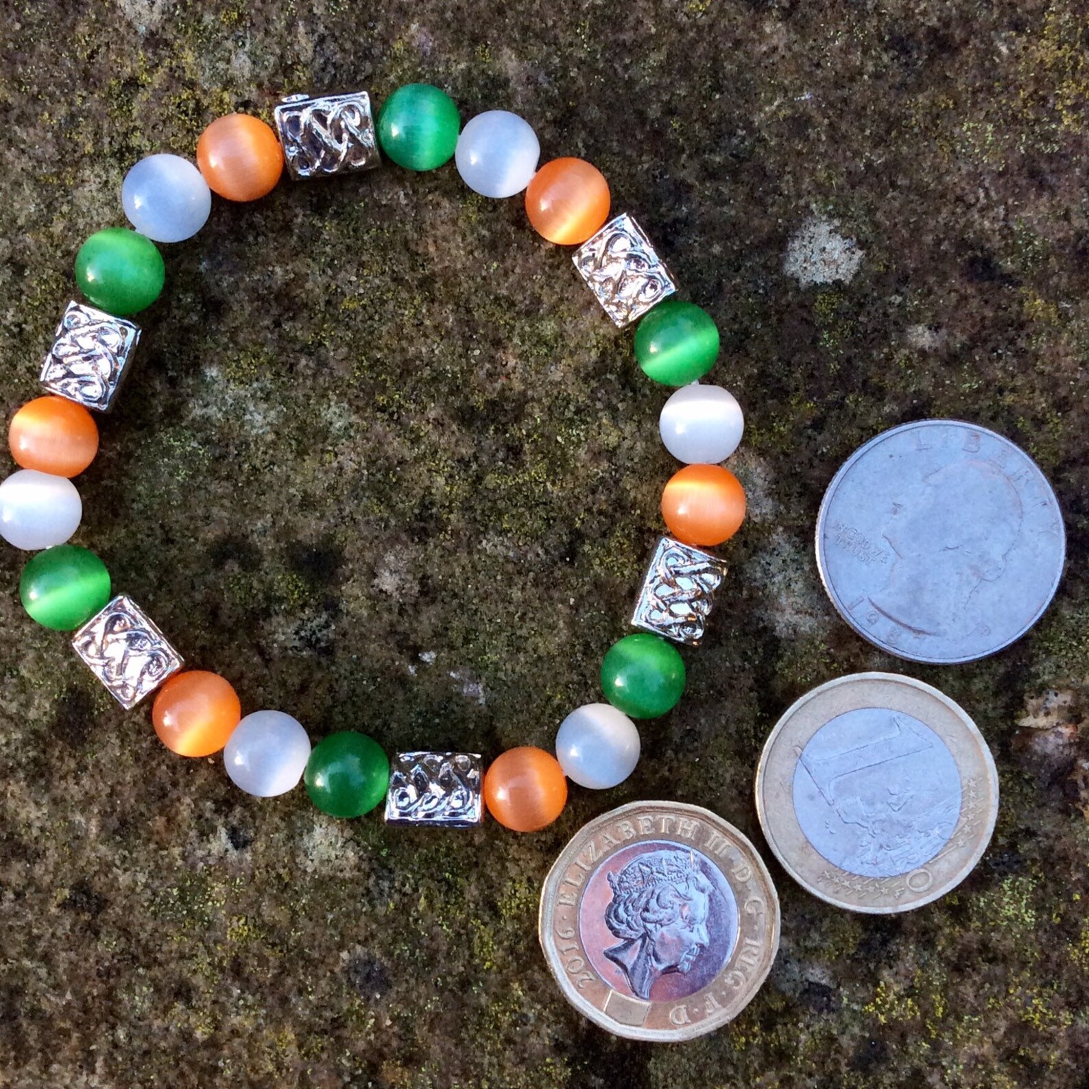 Irish Flag Bracelet. Celtic Bracelet St. Patrick's Day Irish Jewelry ...