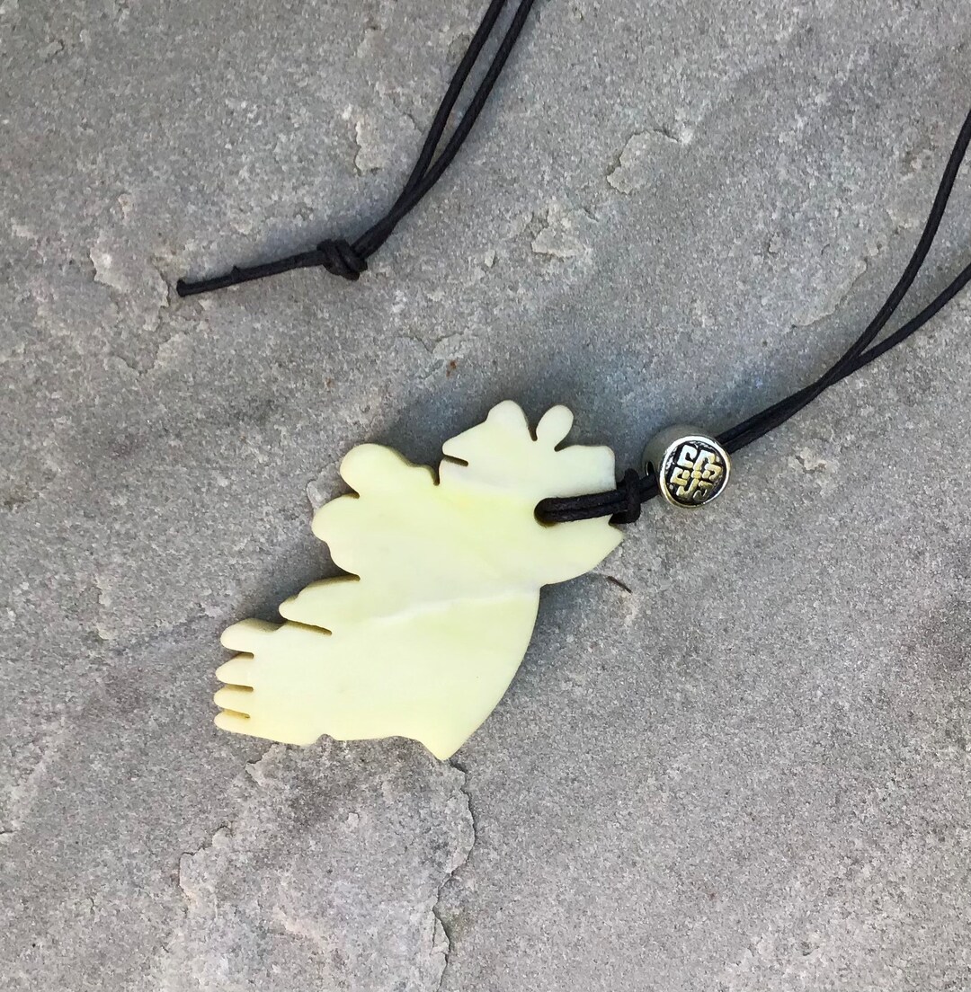 Connemara Marble Ireland Map Pendant Necklace. Celtic Bead Irish Linen ...