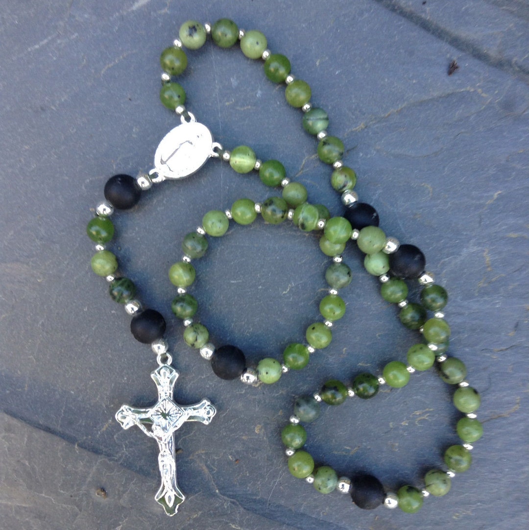 Irish Rosary Beads, Connemara Marble With Kilkenny Marble, Car Rosary ...