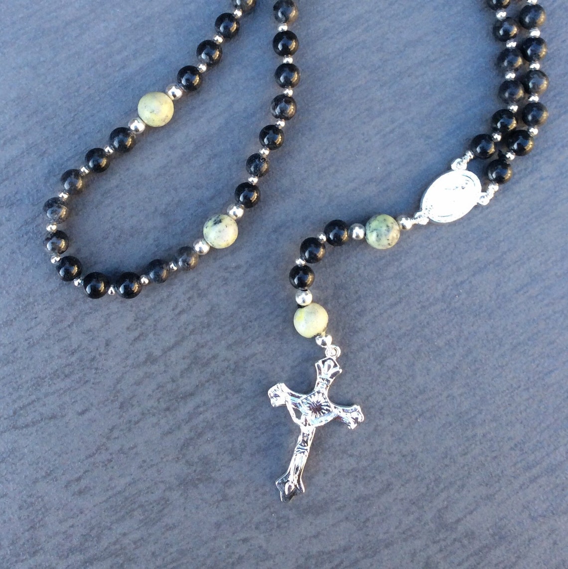 Irish Rosary Beads. Kilkenny Marble With Connemara Marble | Etsy