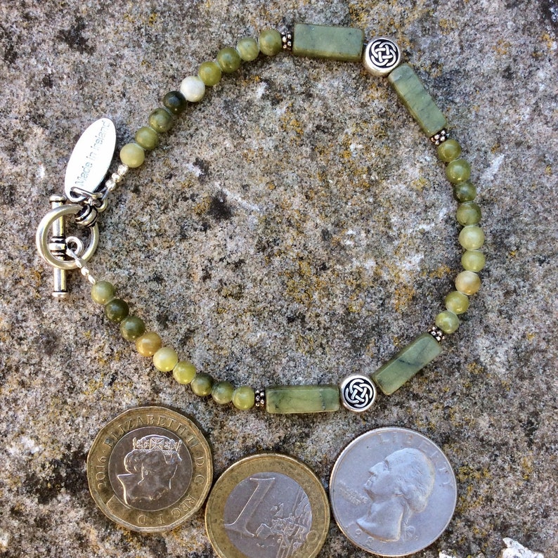 Connemara marble gemstone Celtic bracelet Irish designer | Etsy