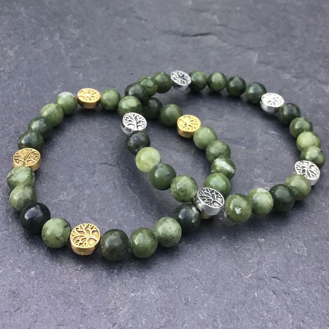 Connemara Marble Tree of Life Bracelet Irish Jewelry Gift Craft. Mens ...