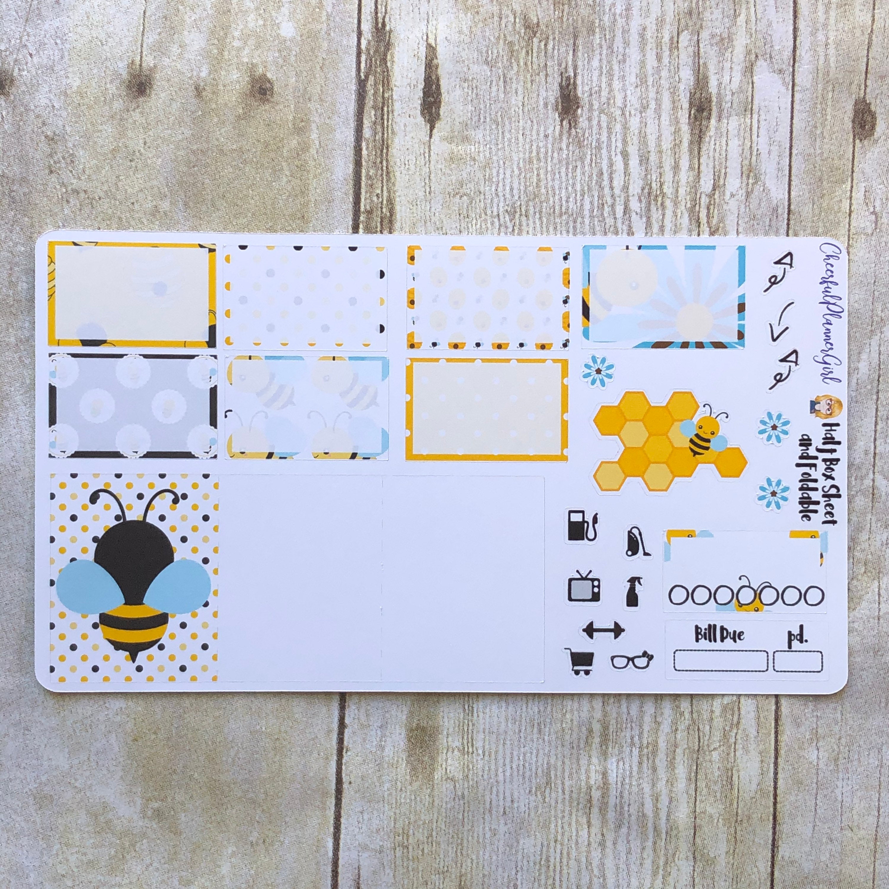 Bee Kind Standard Vertical Full Kit Weekly Layout Planner - Etsy