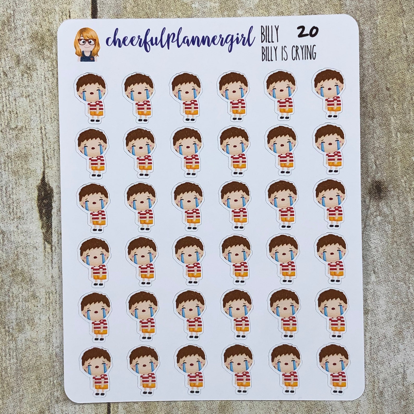 Billy is Crying Planner Stickers - Etsy